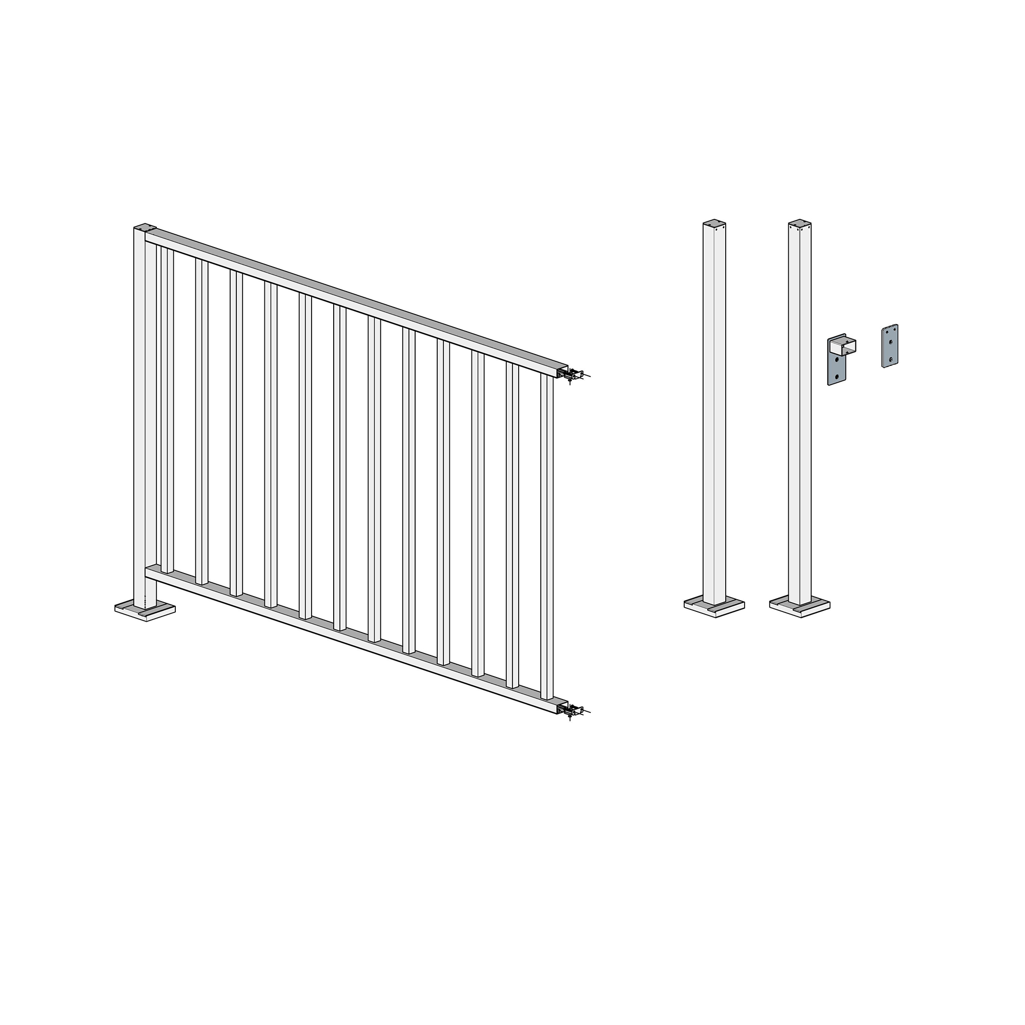 Spijlenhekwerk DHZ-kit kleur 9010(wit) lengte 1470 mm kopen ...